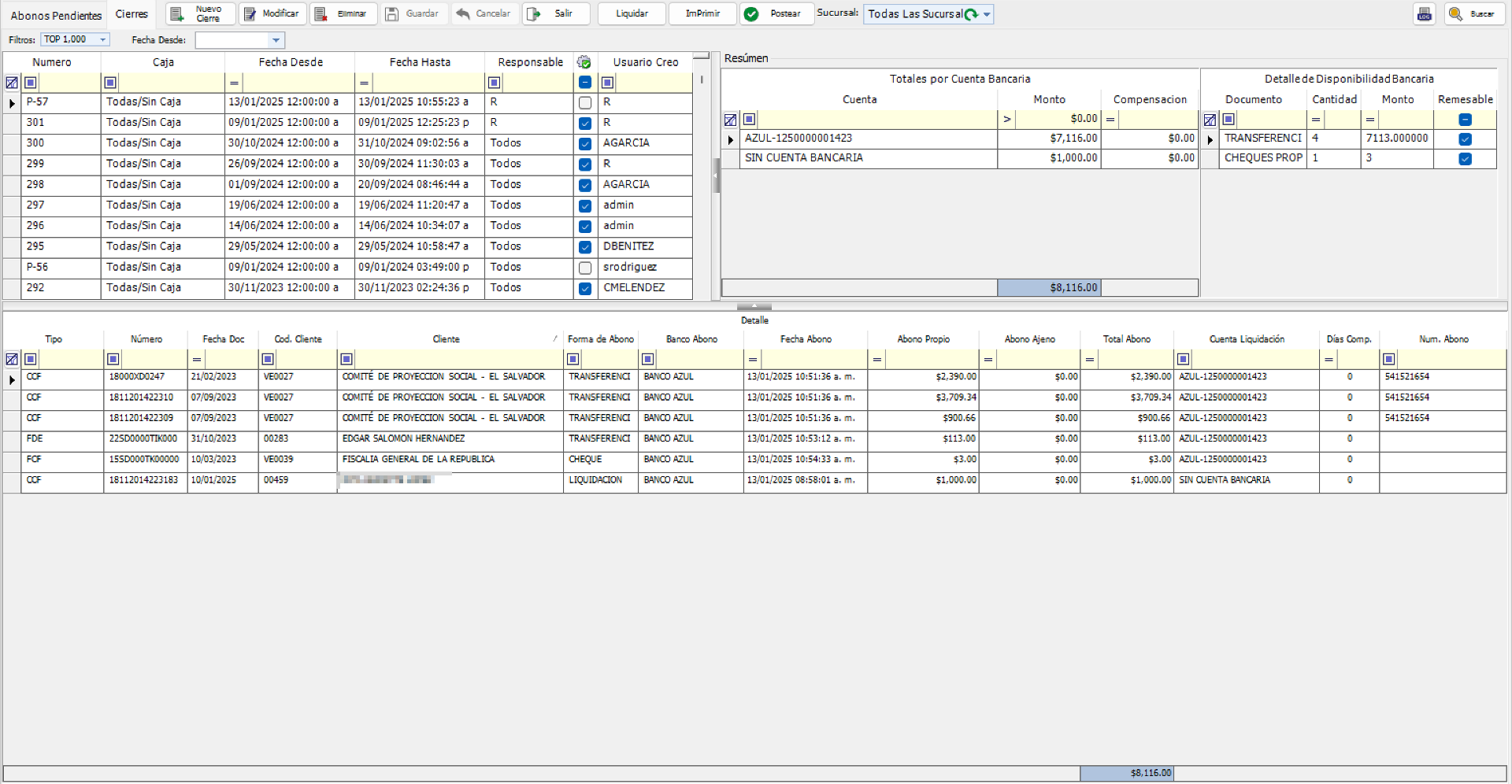 Cierres de Caja - Brilo ERP Docs